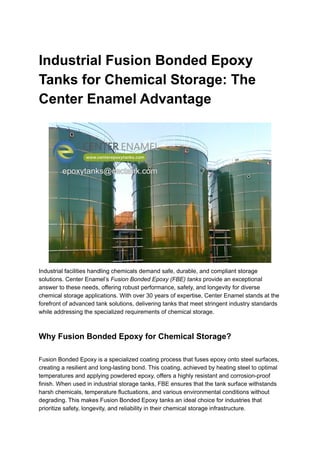 Industrial Fusion Bonded Epoxy Tanks for Chemical Storage_ The Center Enamel Advantage.docx