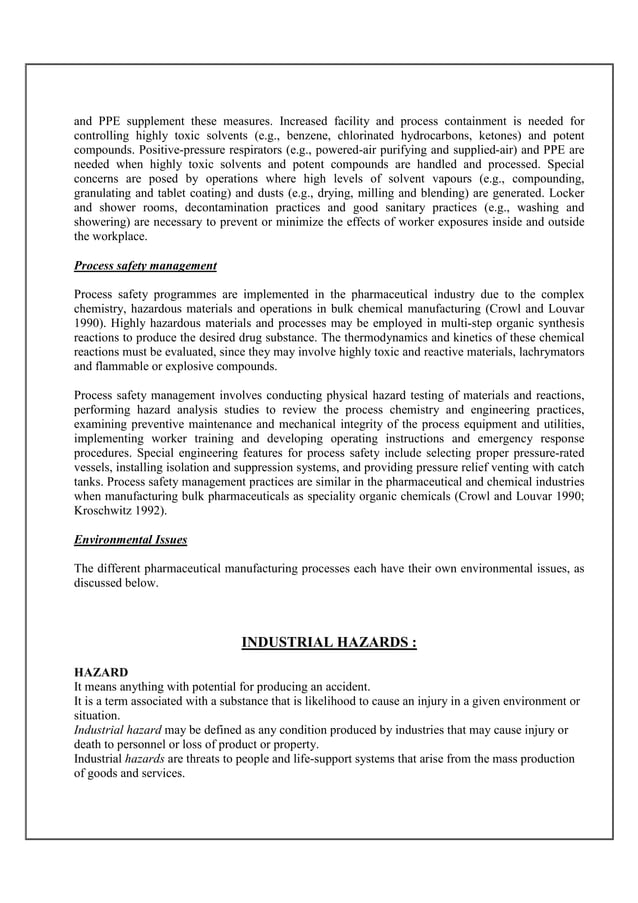 Industrial hazard pdf | PDF