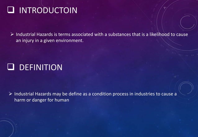 Industrial hazards | PPT