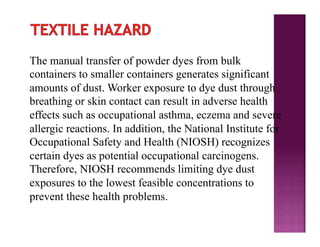Industrial Hazards and Their Safety Measure in Textile Industry | PDF ...