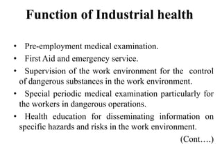 Industrial health | PPTX