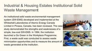Industrial, housing states, water supply & waste management | PPT