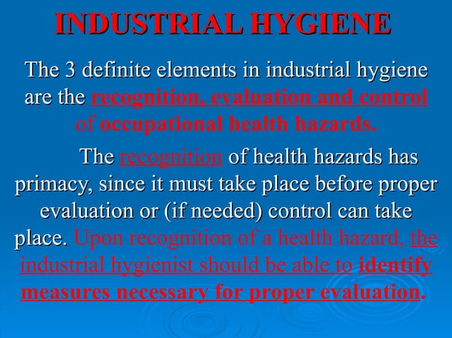 Industrial hygiene № 28 | PPT