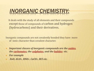 Useful Inorganic Compounds