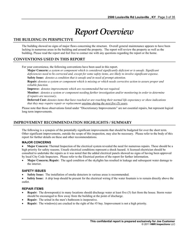 Industrial inspection sample report | PDF | Indoor Environmental ...