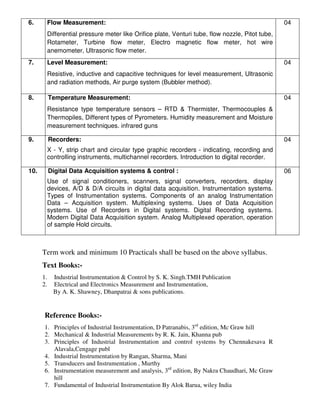 Industrial instrumentation | PDF