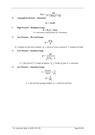 Industrial Instrumentation-Mathematical Expressions.pdf