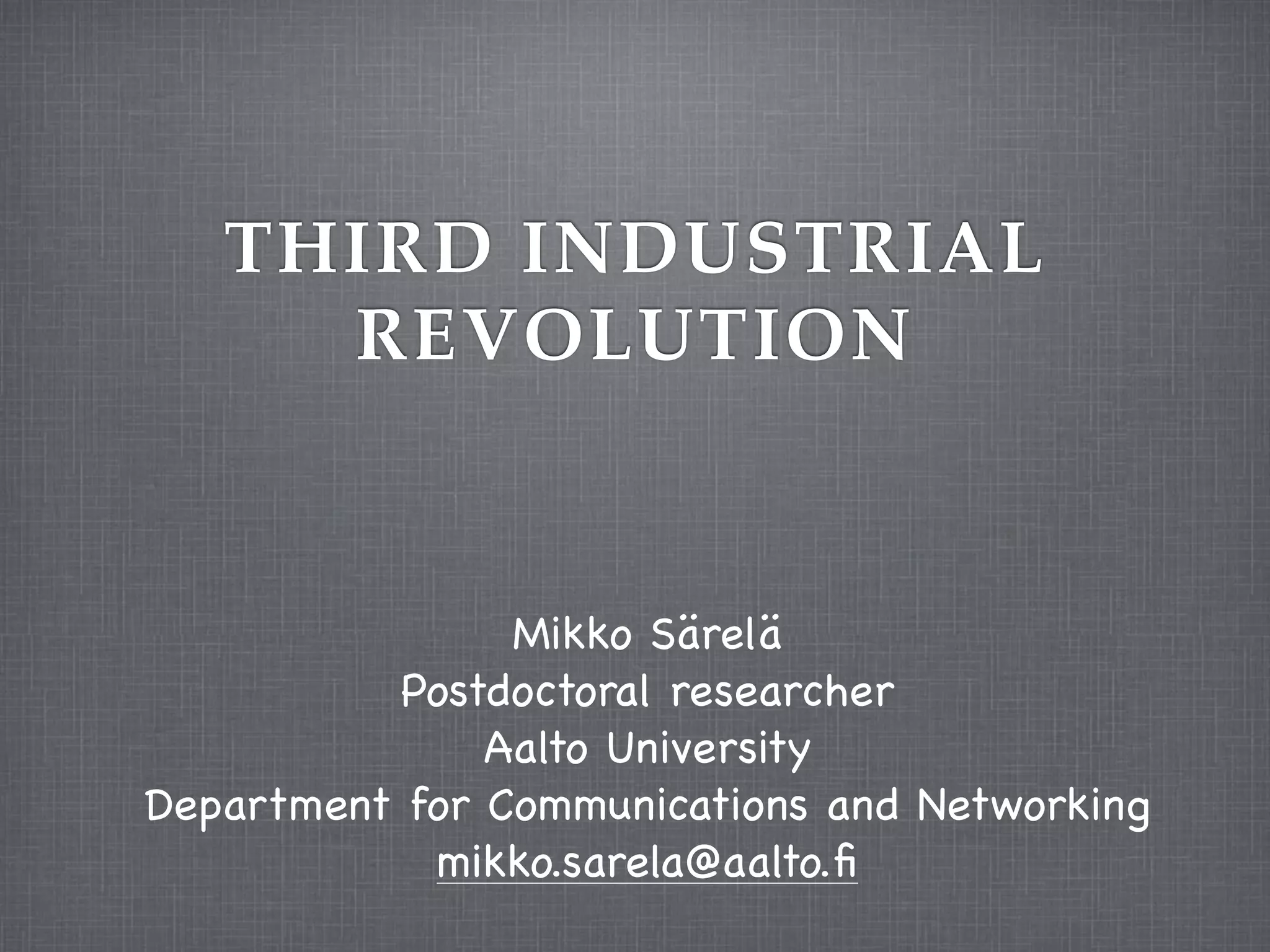 Industrial internet roundtable | PPT