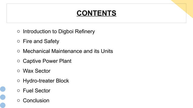 Industrial Internship ppt at digboi IOCL | PPT