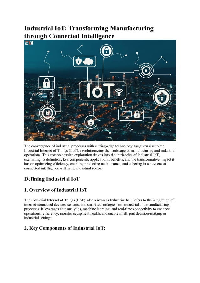 Industrial IoT: Applications, Benefits, And Challenges | Enterprise Wired | PDF | Internet of ...