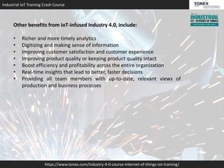 Advanced Industrial IoT, IIoT Training Crash Course For You - Tonex ...