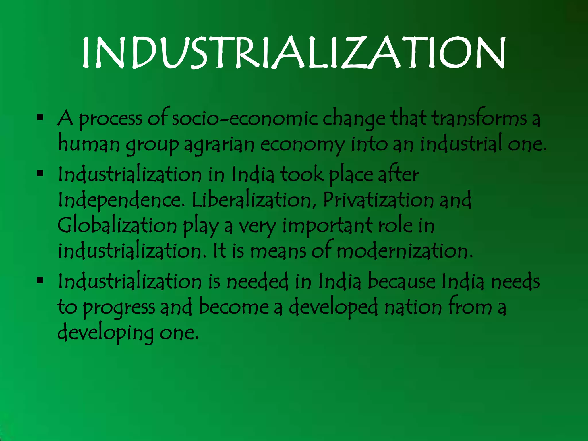 Industrialization | PPTX