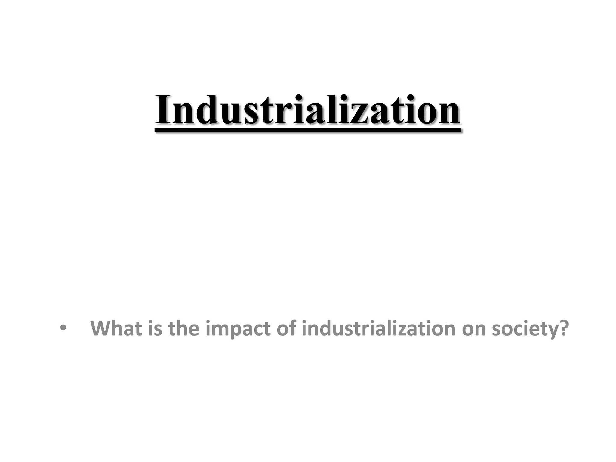 Social Effects of the Industrial Revolution | PPTX