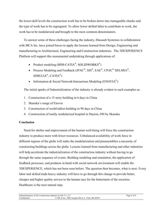 Construction Industry: Industrialize your Project Management with 3D ...