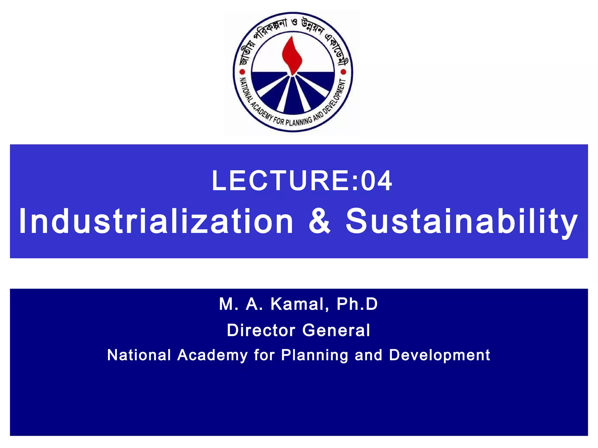 Industrialization & sustainability(L4) | PPT