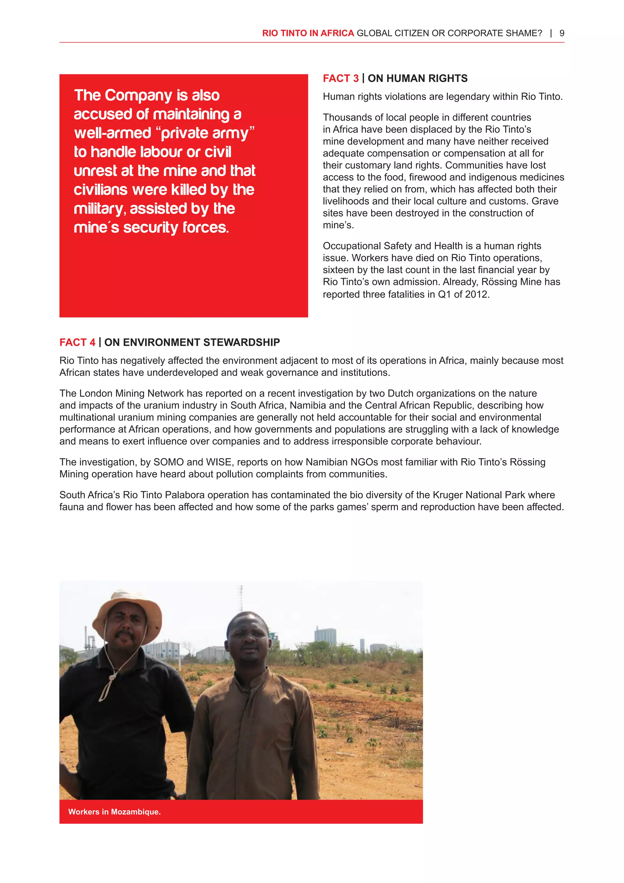 Rio Tinto Africa | PDF | Business | Business and Finance