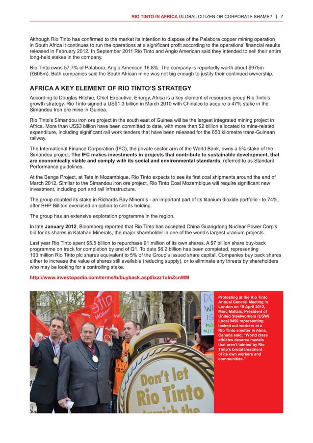 Rio Tinto Africa | PDF | Business | Business and Finance