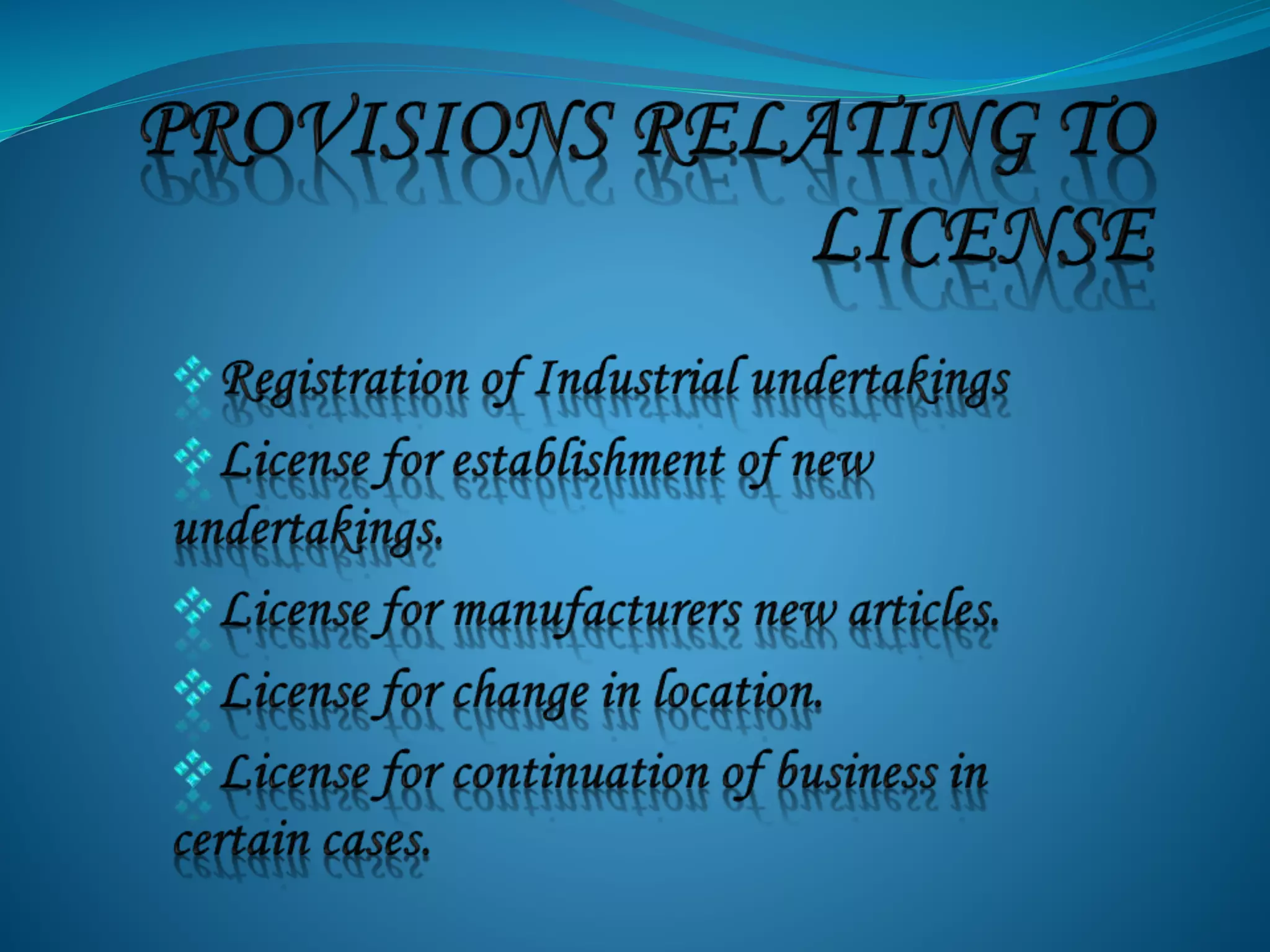 Industrial licensing | PPTX