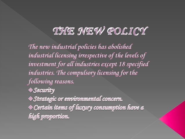 Industrial licensing | PPTX