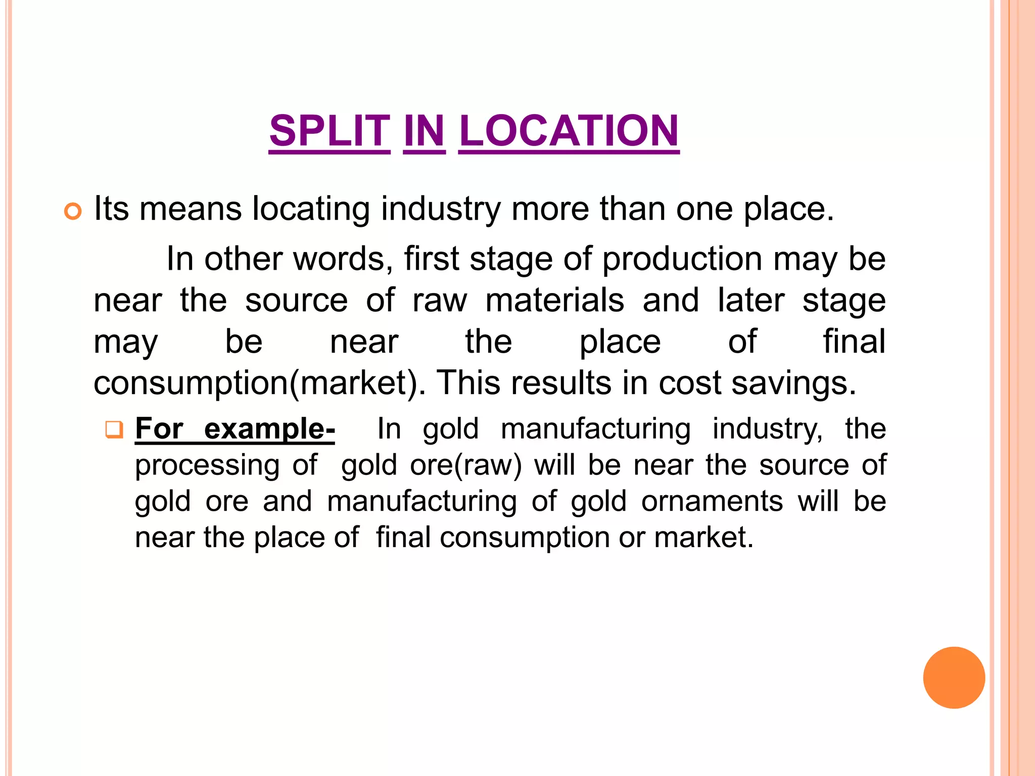 Weber's least cost theory and basics of industrial location | PPTX