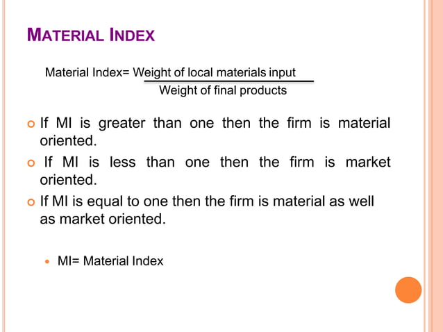 Alfred Weber's Theory of industrial location | PPTX