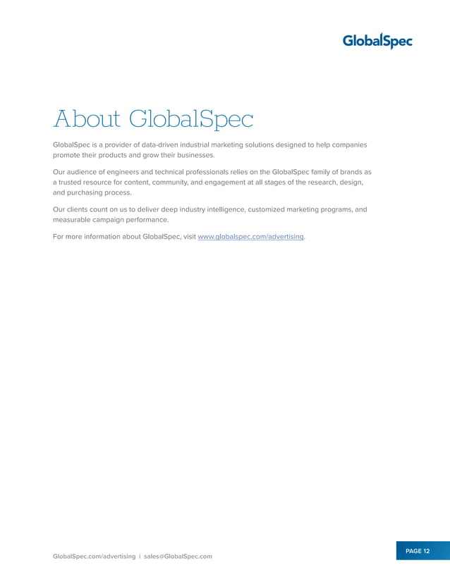 Industrial Marketing in 2021 | GlobalSpec | PDF