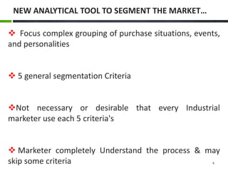 Nested approach to the segmentation of B2B markets | PPTX