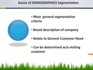Nested approach to the segmentation of B2B markets | PPTX
