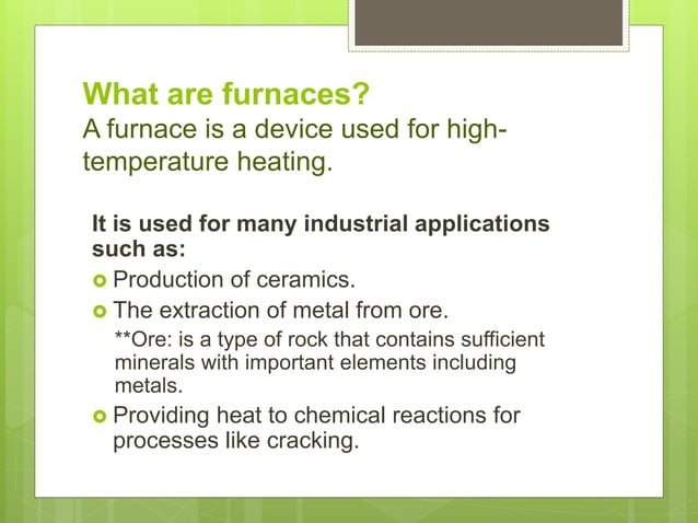 Industrial melting furnaces | PPTX | Chemistry | Science