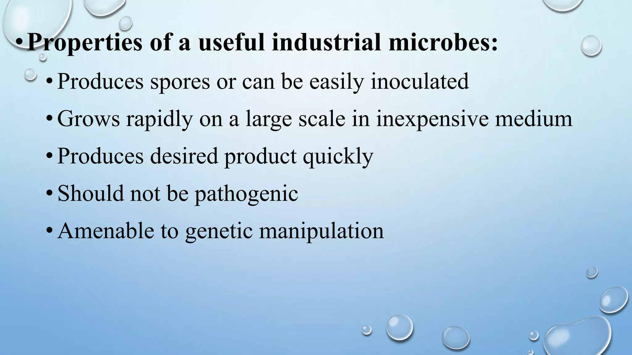 Industrial microbiology, | PPTX