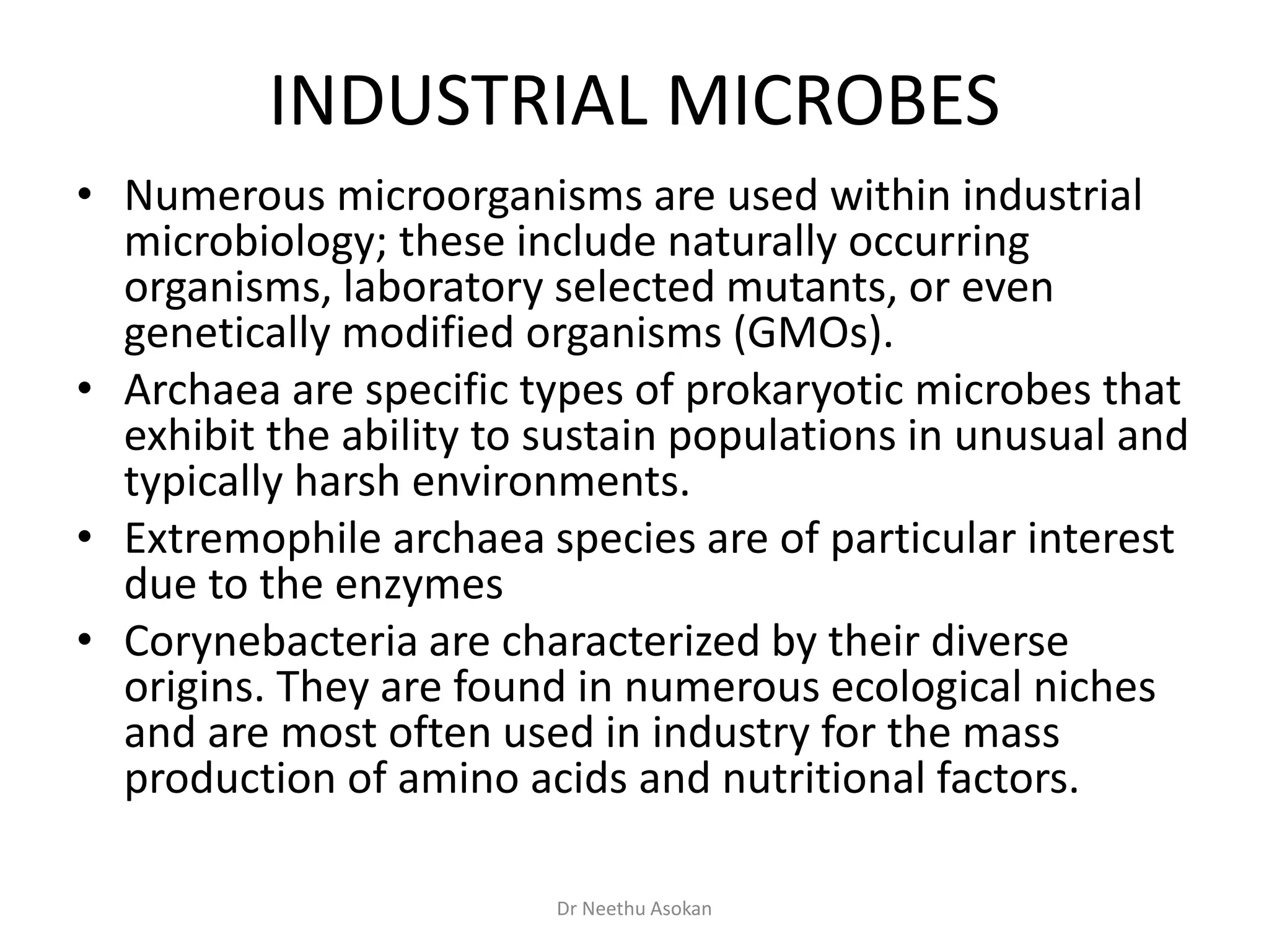 Industrial microbiology | PPTX