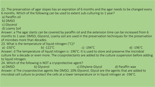 Industrial microbiology mcqs | PPTX | Biological Sciences | Science