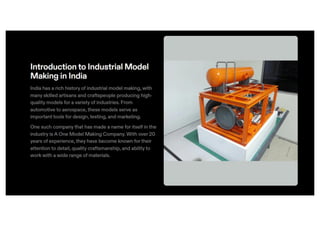 A One Model Making - Top Industrial Model Makers in India | PDF | Model ...