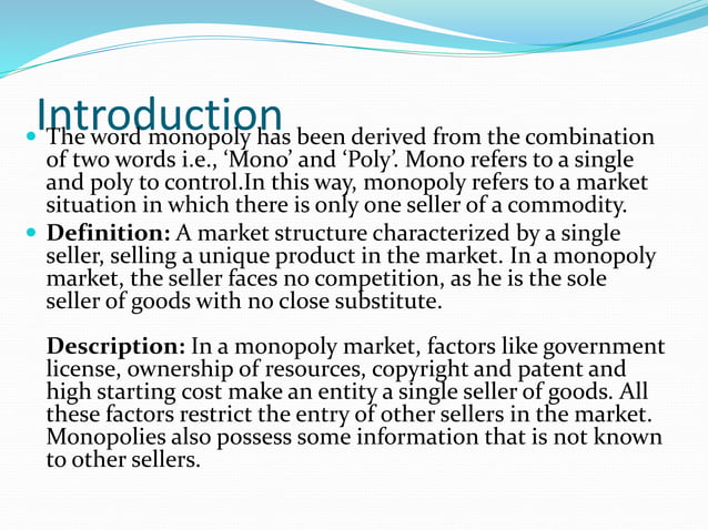 Industrial monopoly | PPT