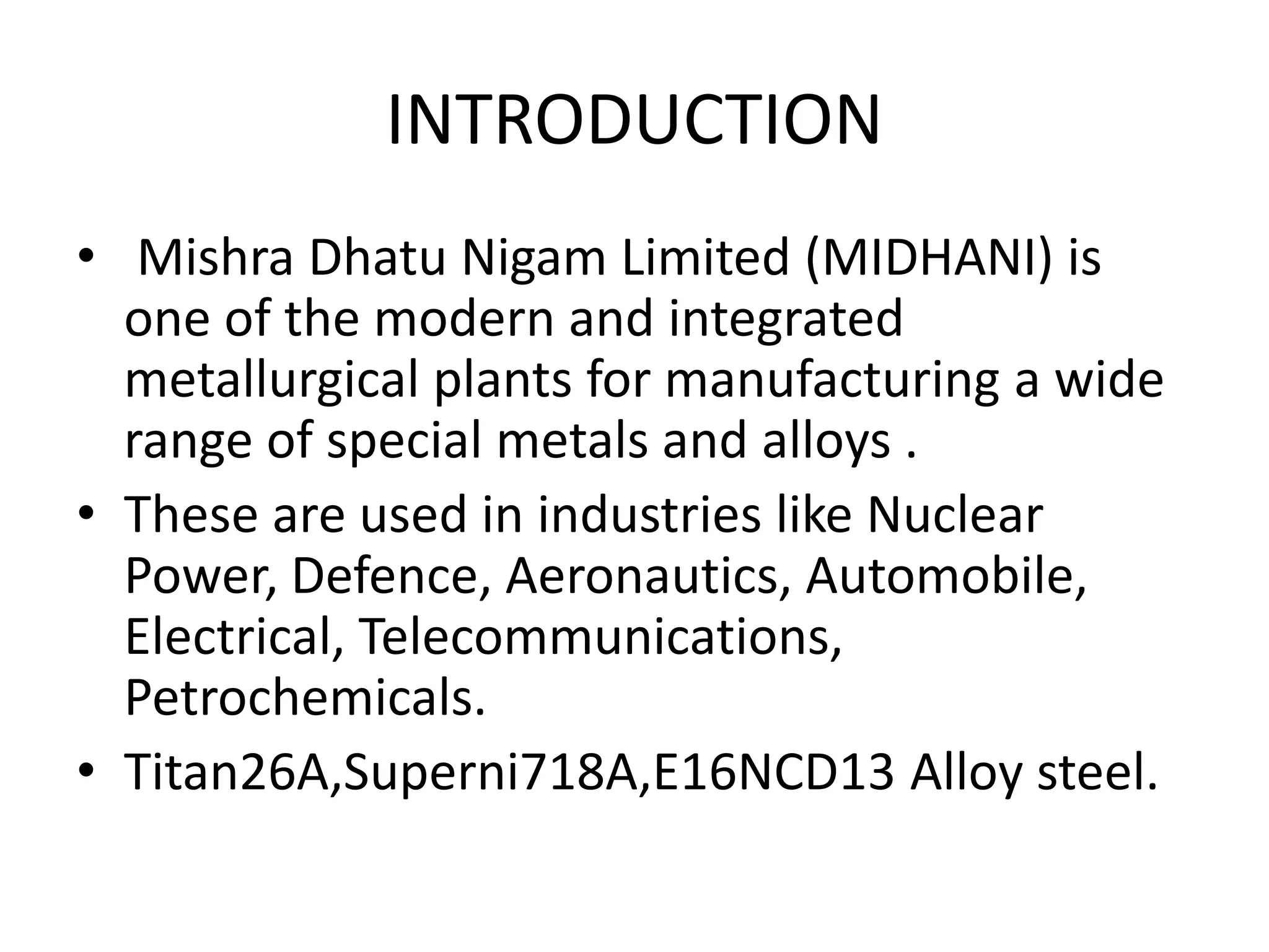 MIDHANI diploma | PPTX