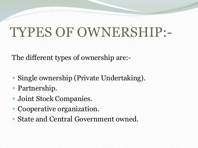 Industrial ownership