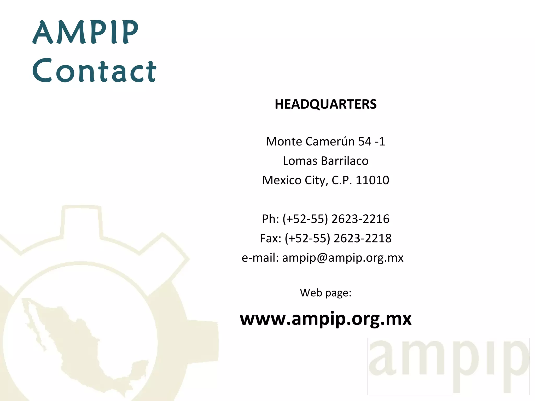 Industrial parks in Mexico, AMPIP | PPT
