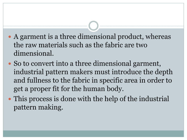 Industrial pattern making | PPTX