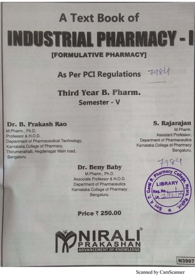 Industrial pharmacy book | PDF | Technology & Computing