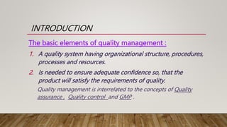 Quality management systems | PPTX