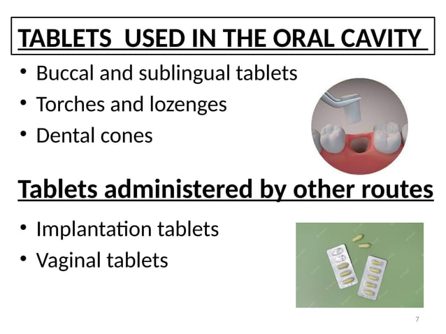 Comprehensive Classification of Pharmaceutical Tablets | PPTX