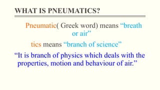 Industrial pneumatics | PPTX
