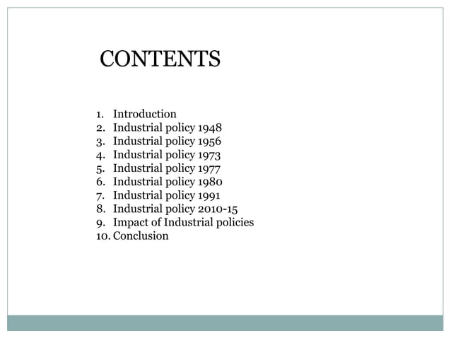 Industrial Policy | PPT