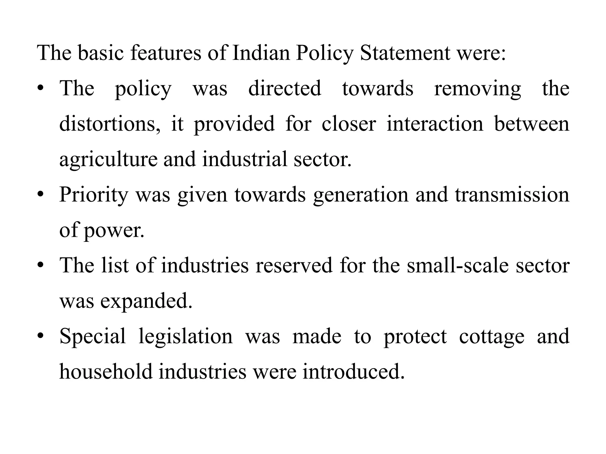 Industrial Policy - 1948, 1956, 1973, 1977, 1980, 1991 | PPTX