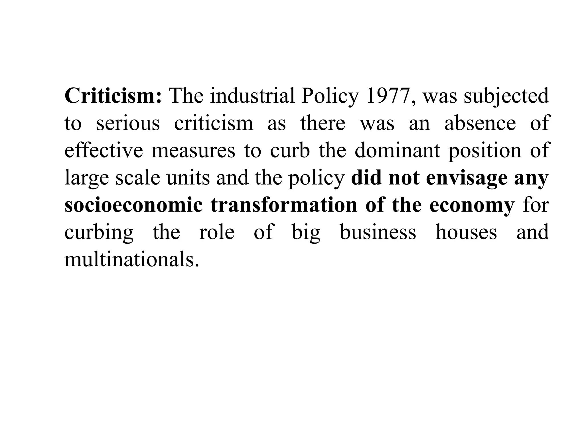 Industrial Policy - 1948, 1956, 1973, 1977, 1980, 1991 | PPTX