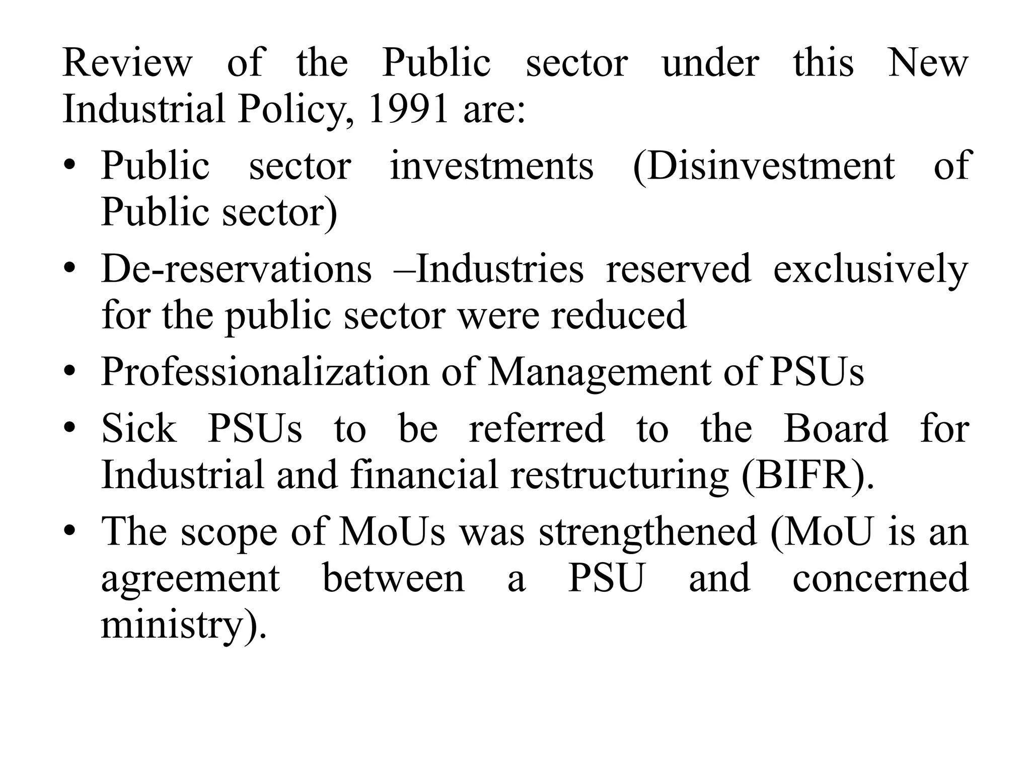Industrial Policy - 1948, 1956, 1973, 1977, 1980, 1991 | PPTX