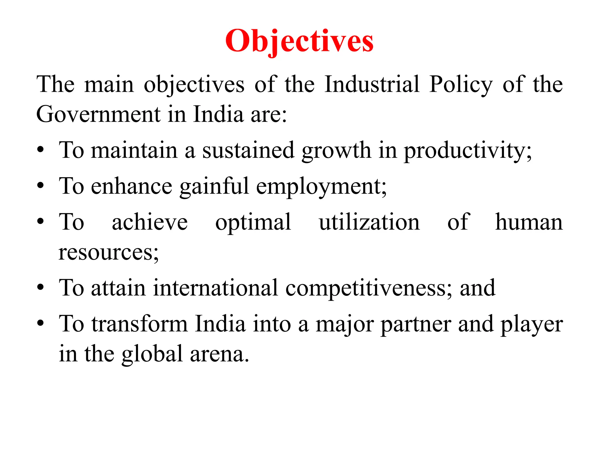 Industrial Policy - 1948, 1956, 1973, 1977, 1980, 1991 | PPTX