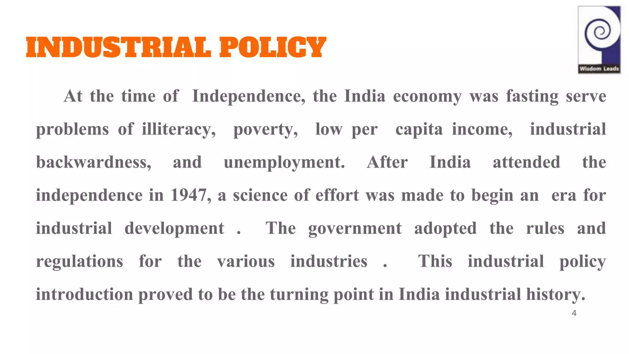 Industrial policy of india | PPTX