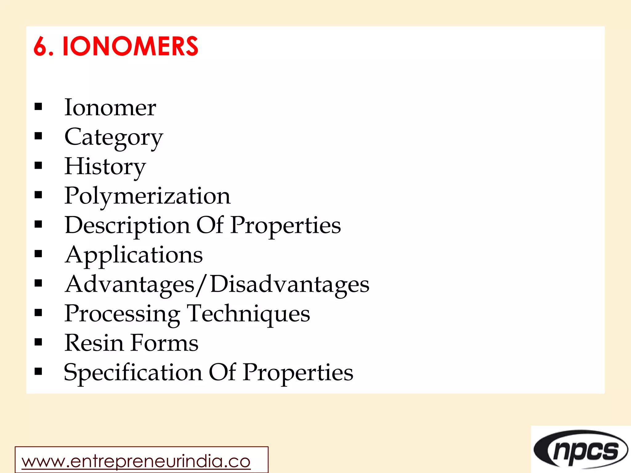 Industrial Polymers, Additives, Colourants and Fillers | PPT