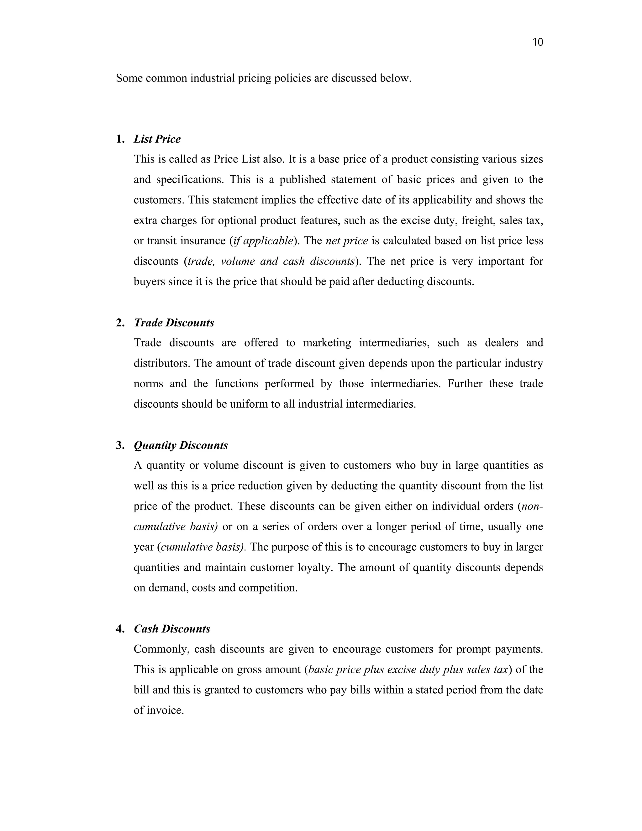 Industrial pricing strategies and policies | PDF